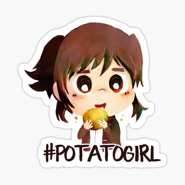 "#POTATOGIRL (Sasha Braus) " Sticker for Sale by xeroscape | Redbubble