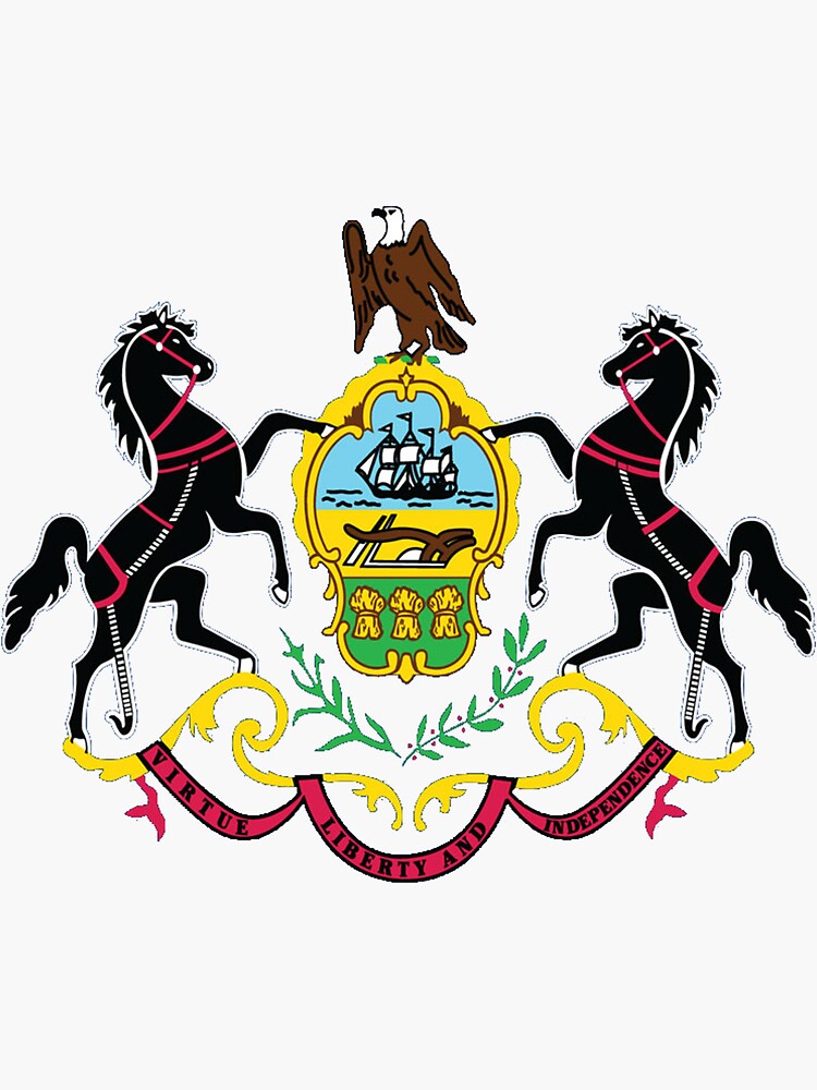 "Pennsylvania flag" Sticker for Sale by Pegasus00 | Redbubble