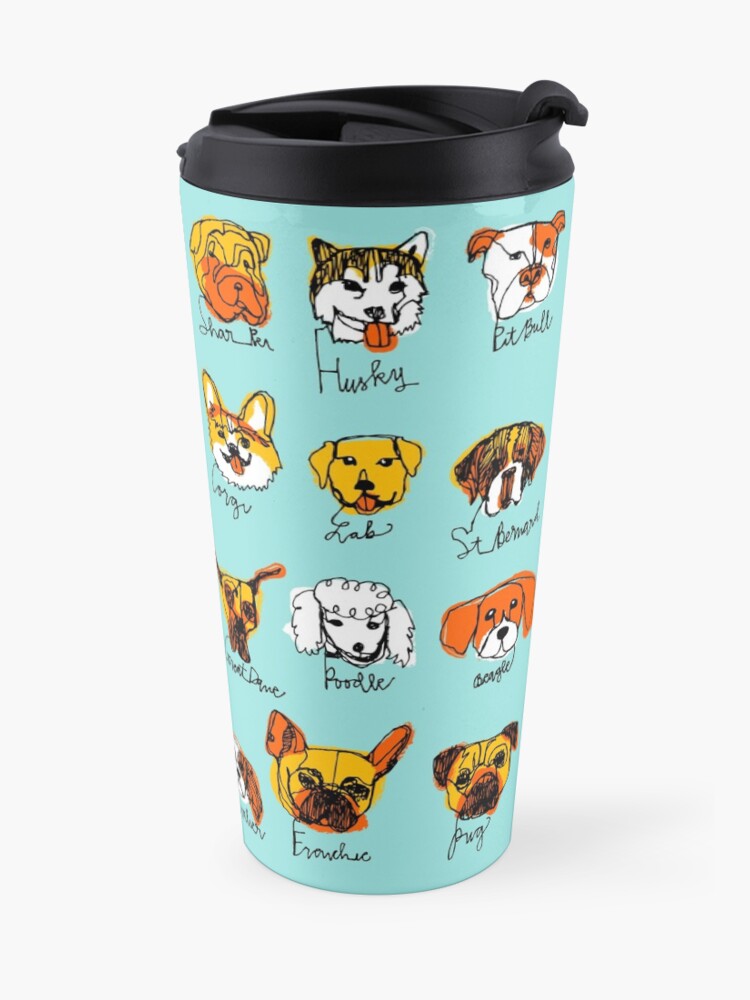 "20 Dog Breeds" Travel Coffee Mug for Sale by superstarling | Redbubble