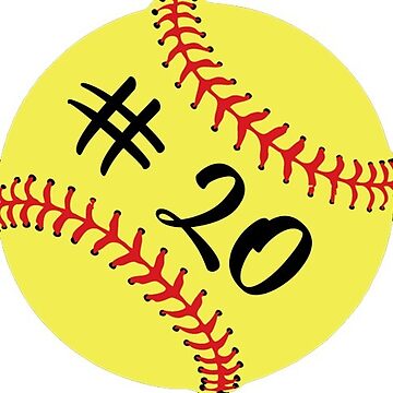 "Softball Player Back No Number 20 #20 Ball Sport Sticker Gift" Sticker ...