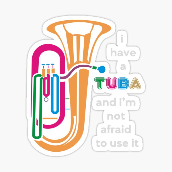 "Tuba" Sticker for Sale by evisionarts | Redbubble