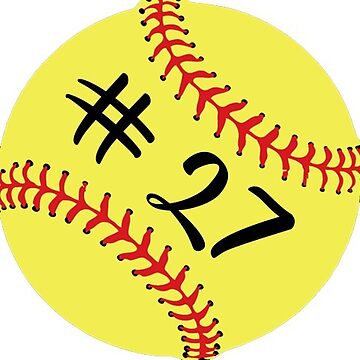 "Softball Player Back No Number 27 #27 Ball Sport Sticker Gift" Sticker ...