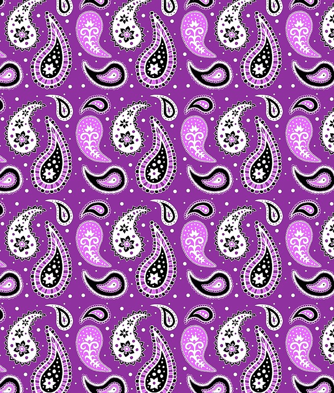 "Purple Black Paisley Pattern" by dreamingmind | Redbubble