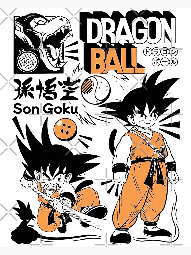 Dragonball Kid Goku Wall Art for Sale | Redbubble