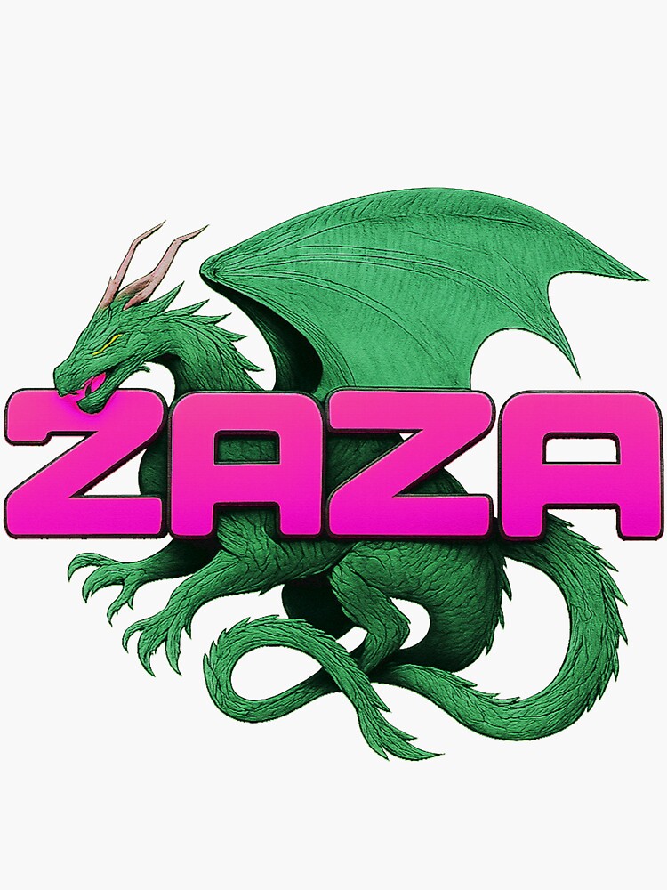 "ZAZA DRAGON" Sticker for Sale by icybrxdy | Redbubble