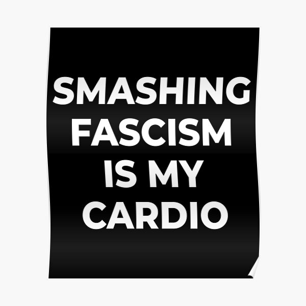 "Anti-Fascist Antifa Slogan" Poster for Sale by SQWEAR | Redbubble