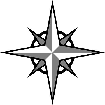 "Black Compass Rose" Poster for Sale by DrBoomerang | Redbubble