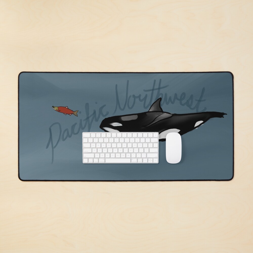 "Orca and Salmon (PNW)" Essential T-Shirt for Sale by ArtbyElina ...