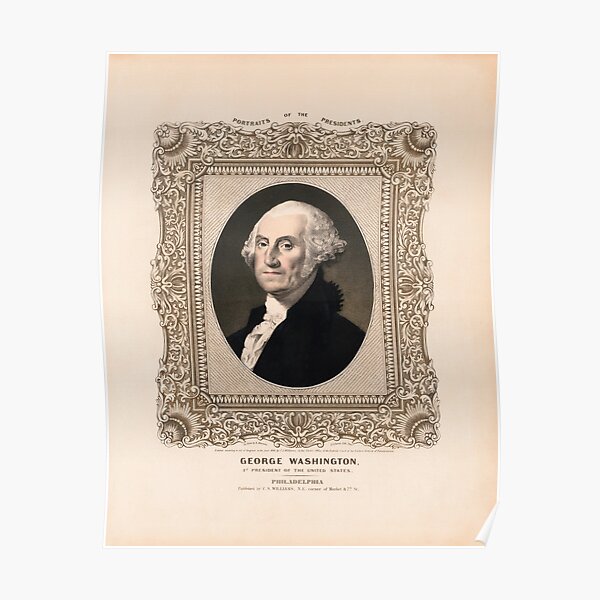 "George Washington - Vintage Color Portrait" Poster for Sale by ...