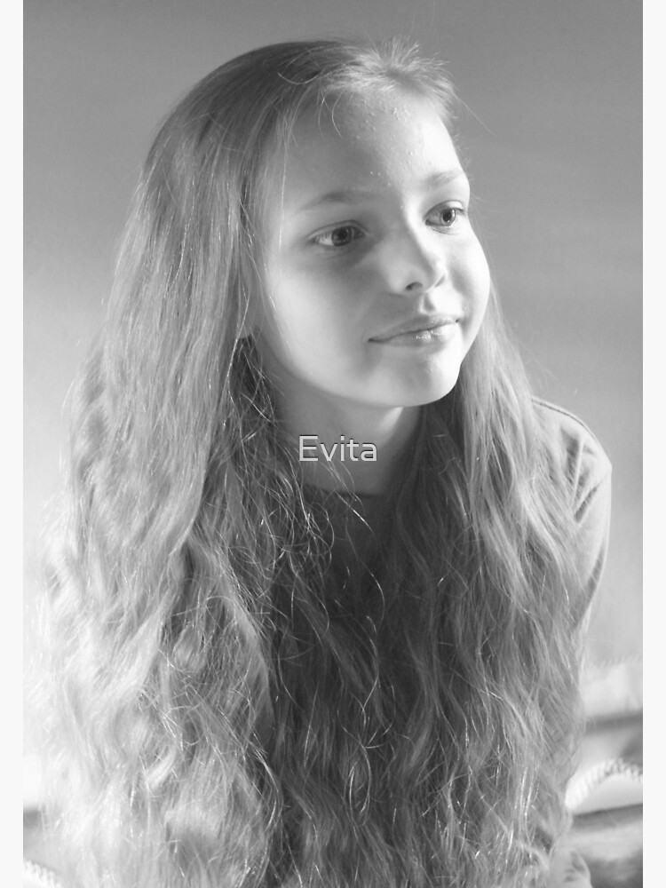 "Hannah Portrait In Black & White" Poster by Evita | Redbubble