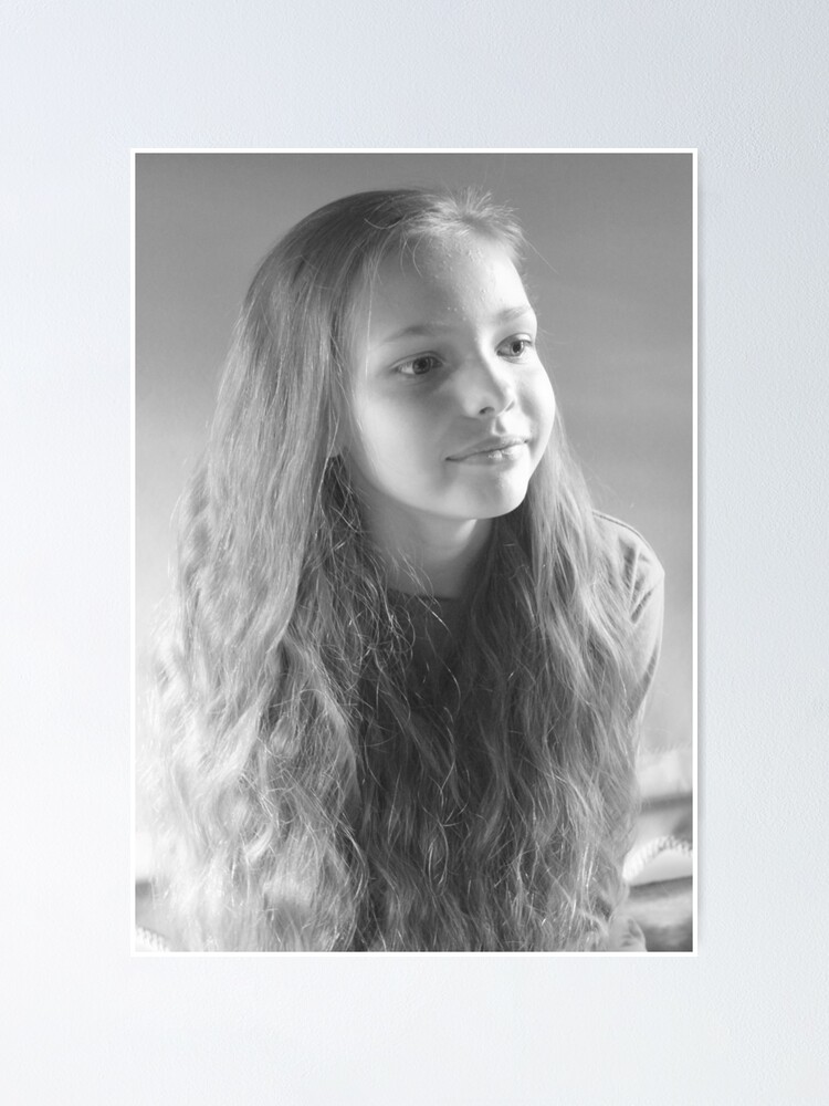 "Hannah Portrait In Black & White" Poster by Evita | Redbubble