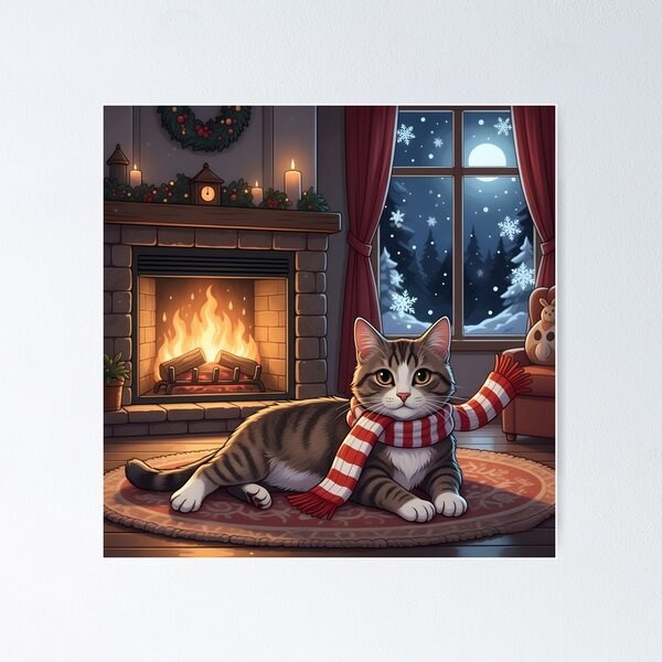 Cozy Holiday Scene Posters for Sale | Redbubble