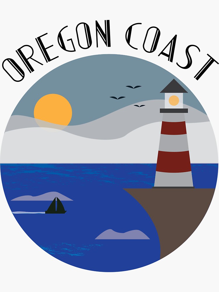 "Oregon Coast" Sticker for Sale by b-n-studios | Redbubble
