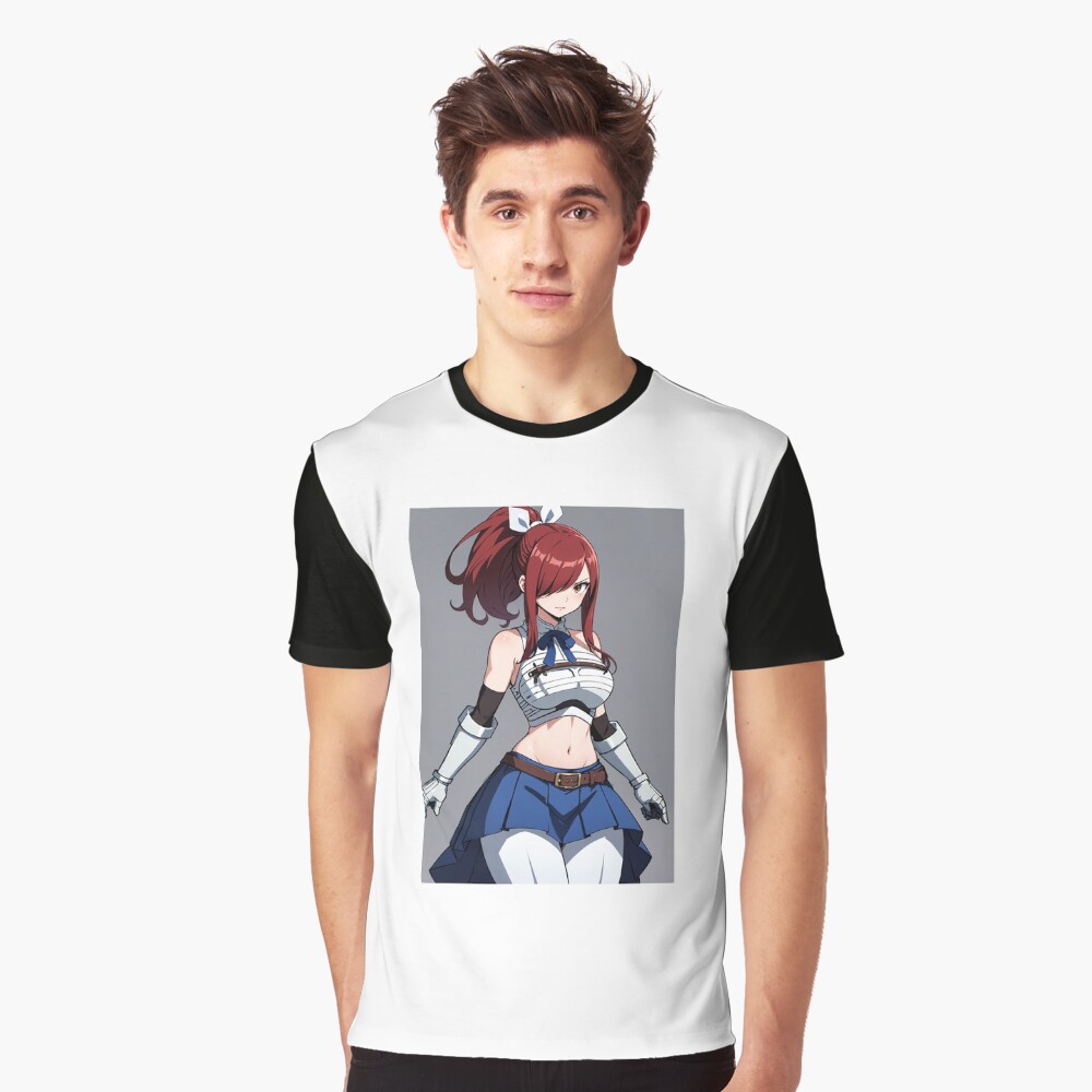 "Erza Scarlet Fairy Tail Anime Art | Titania Knight Armor Skirt ...