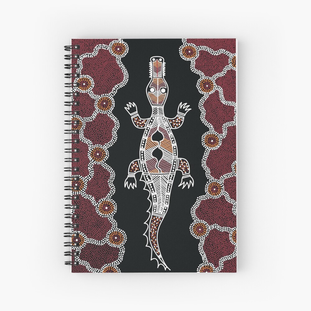 "Authentic Aboriginal Art - Crocodile Authentic Designs" Spiral ...