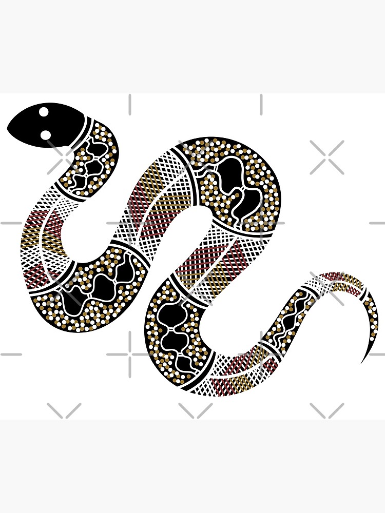 "Authentic Aboriginal Art - Snake" Poster for Sale by HogarthArts ...