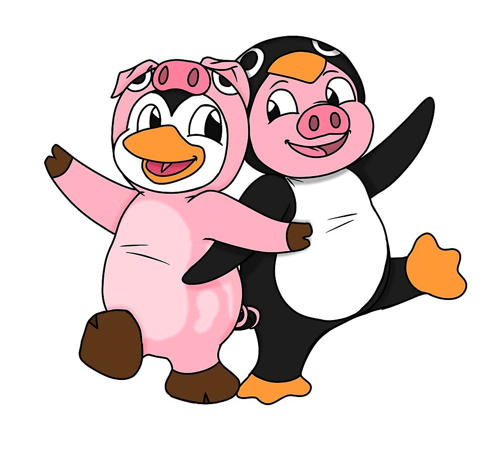 "Pig Penguin Pals" by Penguinqueen423 | Redbubble