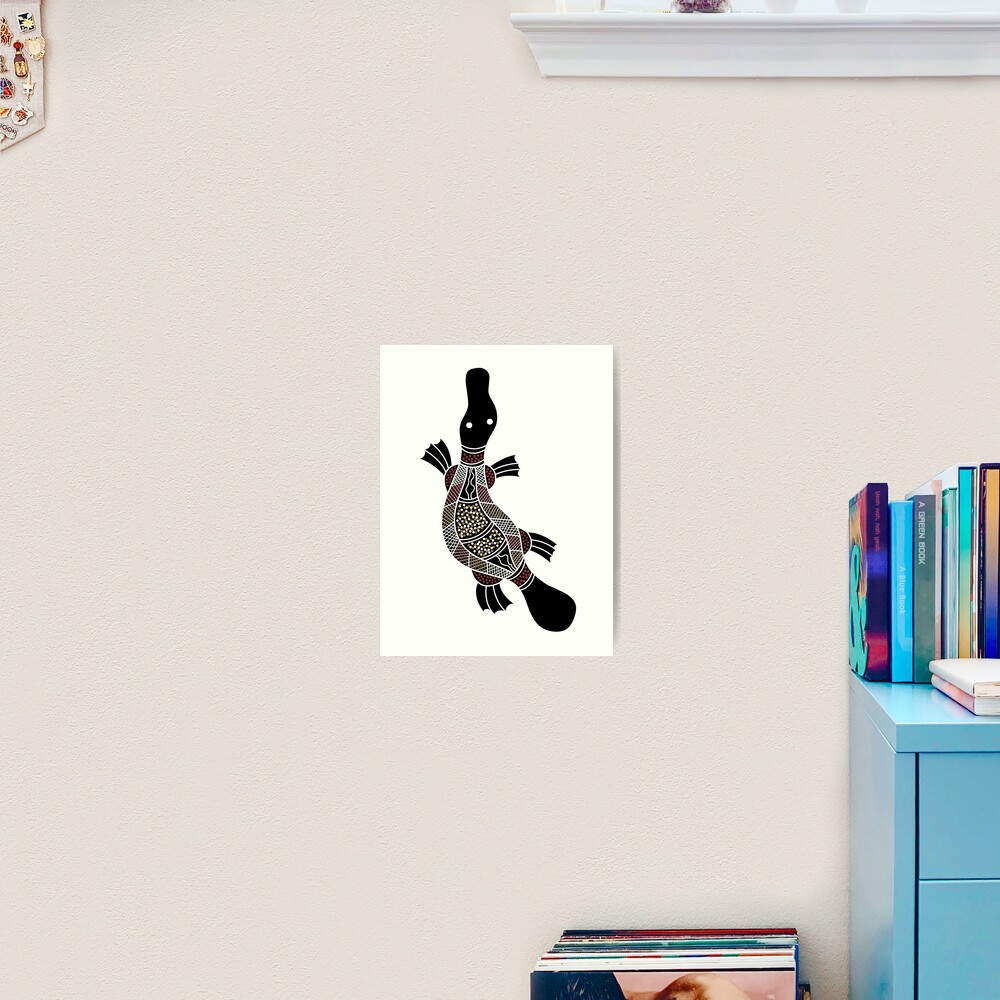 "Authentic Aboriginal Art - Platypus" Art Print by HogarthArts | Redbubble