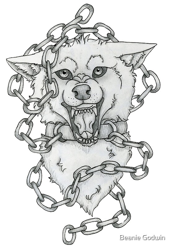 "Chained Wolf" by Beanie Godwin | Redbubble