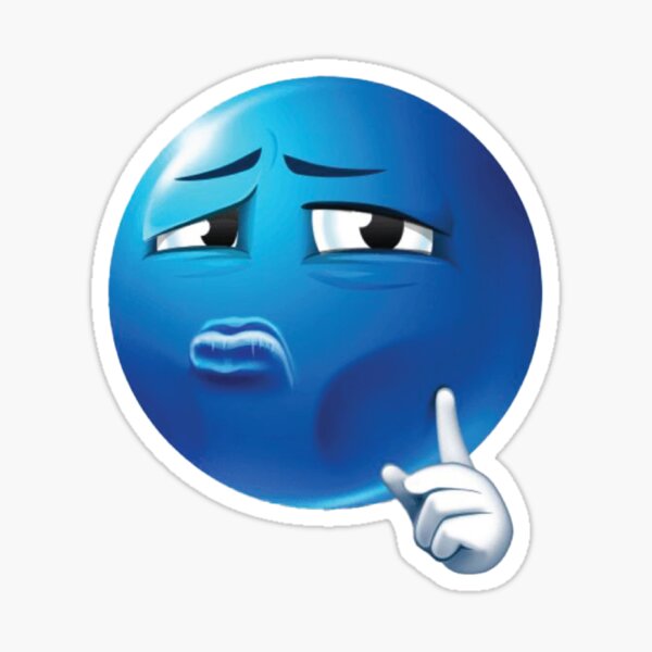 "Mewing Blue Sigma Emoji" Sticker for Sale by goal-getter | Redbubble