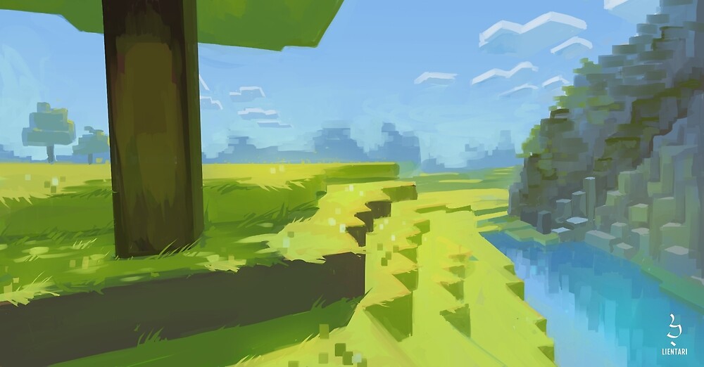 "Minecraft Plein Air" by Lientari | Redbubble