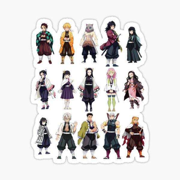 "All hashira" Sticker for Sale by messylight | Redbubble