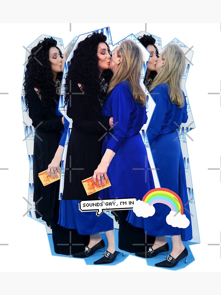 "Mamma Mia Here We Go Again / Ruby & Meryl Streep Kiss" Art Print by ...