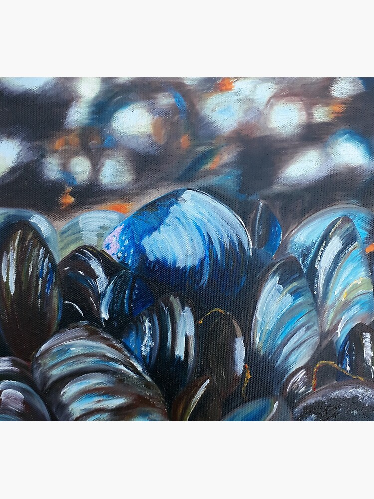 "Shiny Mussel Shells" Sticker by MaggieMosleyArt | Redbubble