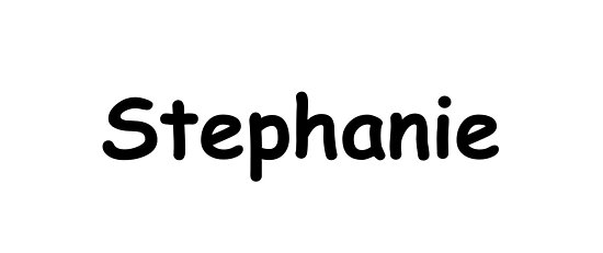 "Font Name Stephanie" Photographic Print by PM-Names | Redbubble