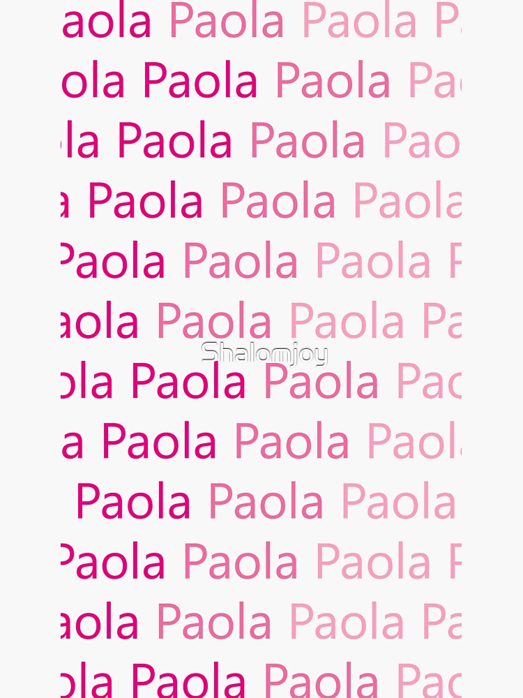 "Paola" Sticker by Shalomjoy | Redbubble