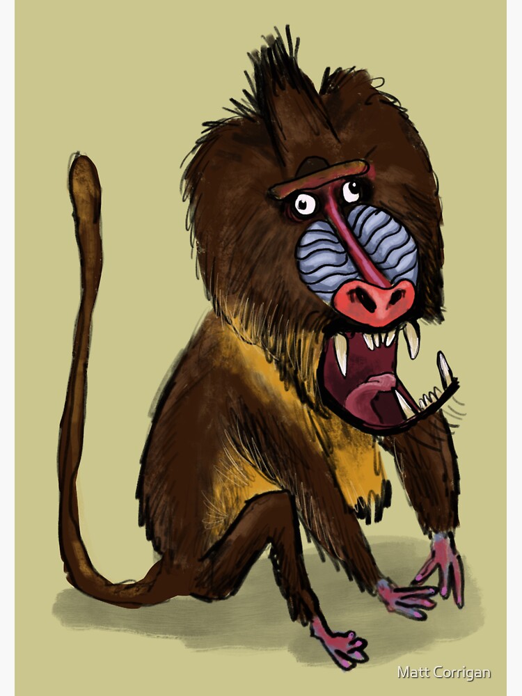 "Mandrill" Sticker for Sale by Extreme-Fantasy | Redbubble