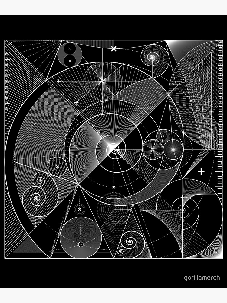  Fibonacci Sequence Spiral Sacred Geometry Design Art Print For Sale 