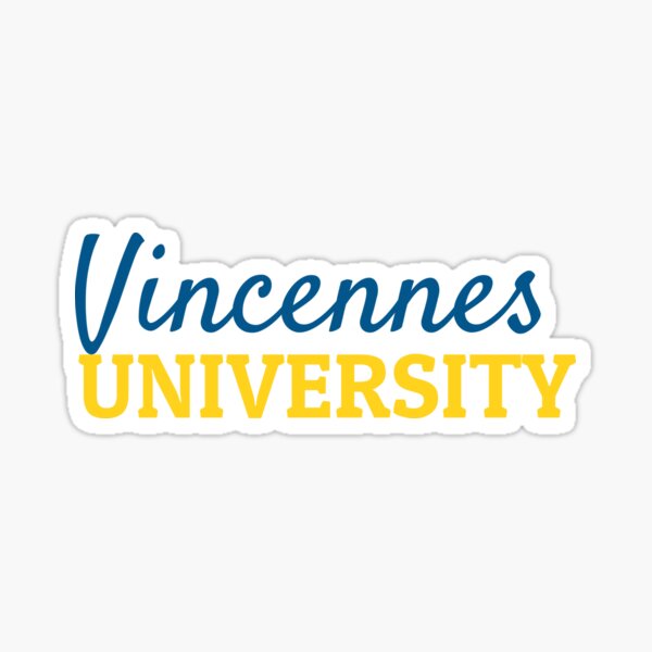 "Vincennes University" Sticker for Sale by ohdearodile | Redbubble