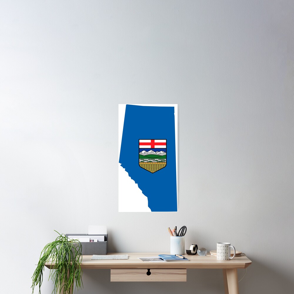 "Alberta Flag Map" Poster for Sale by abbeyz71 | Redbubble