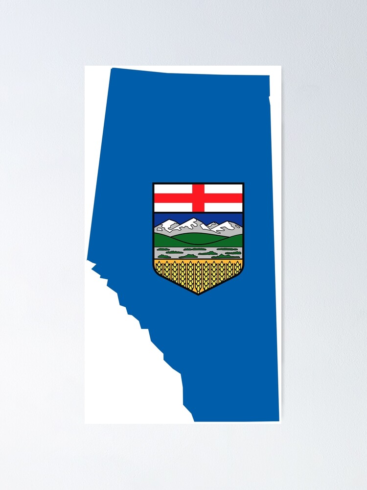 Poster « Carte du drapeau de l'Alberta », par abbeyz71 | Redbubble