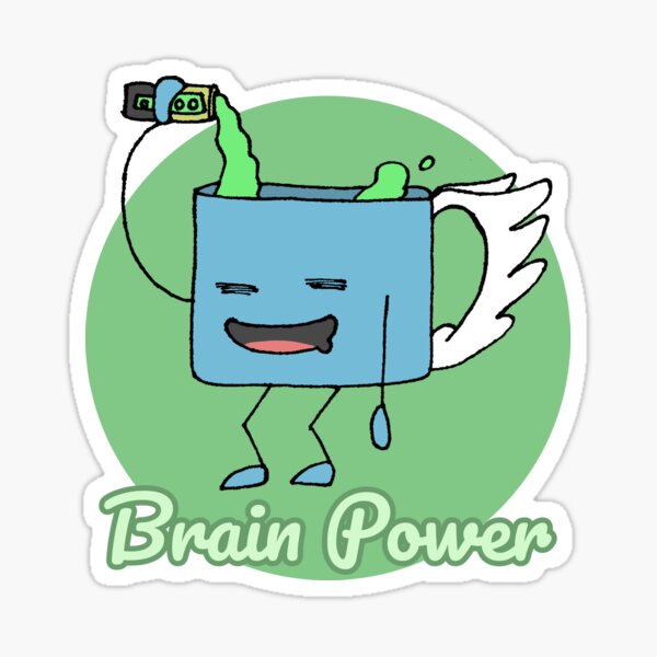 "Brain Power" Sticker for Sale by TheFlyingTeaCup | Redbubble