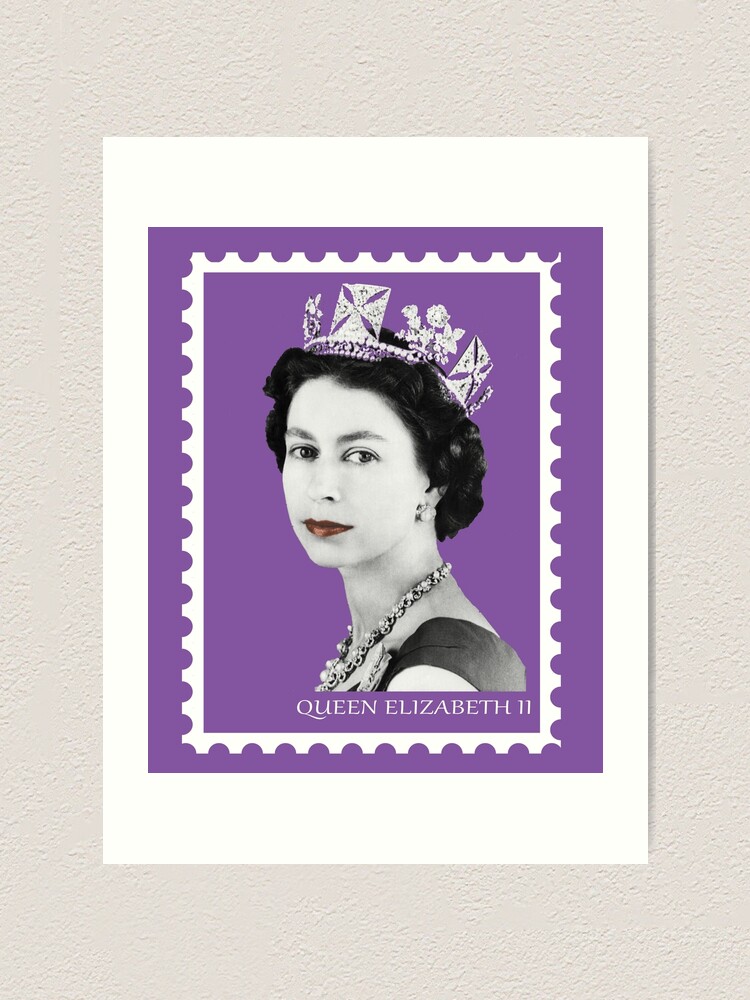 "Queen Elizabeth II (Purple)" Art Print by cazbub100 | Redbubble
