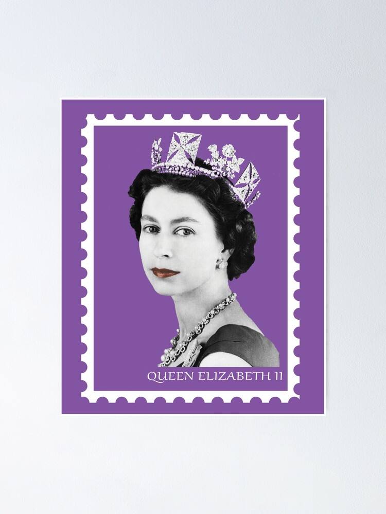 "Queen Elizabeth II (Purple)" Poster for Sale by cazbub100 | Redbubble