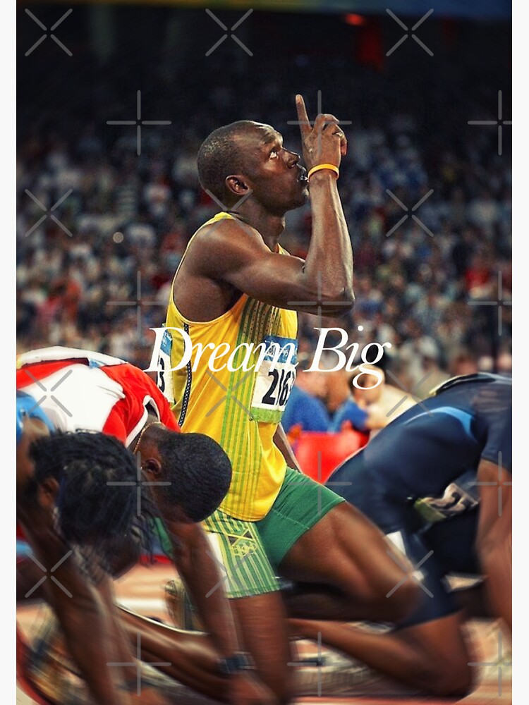 "Usain Bolt - Dream Big" Sticker for Sale by judetheo | Redbubble