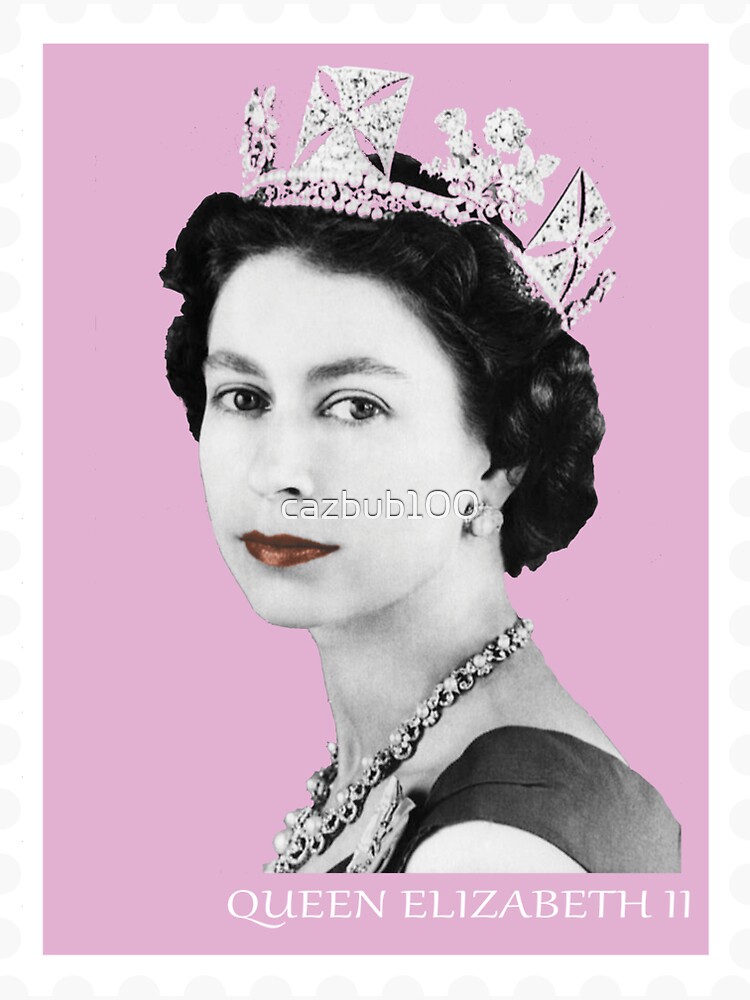 "Queen Elizabeth II (Pink)" Sticker by cazbub100 | Redbubble