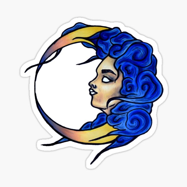 "Moon" Sticker for Sale by AshleyyDillon | Redbubble