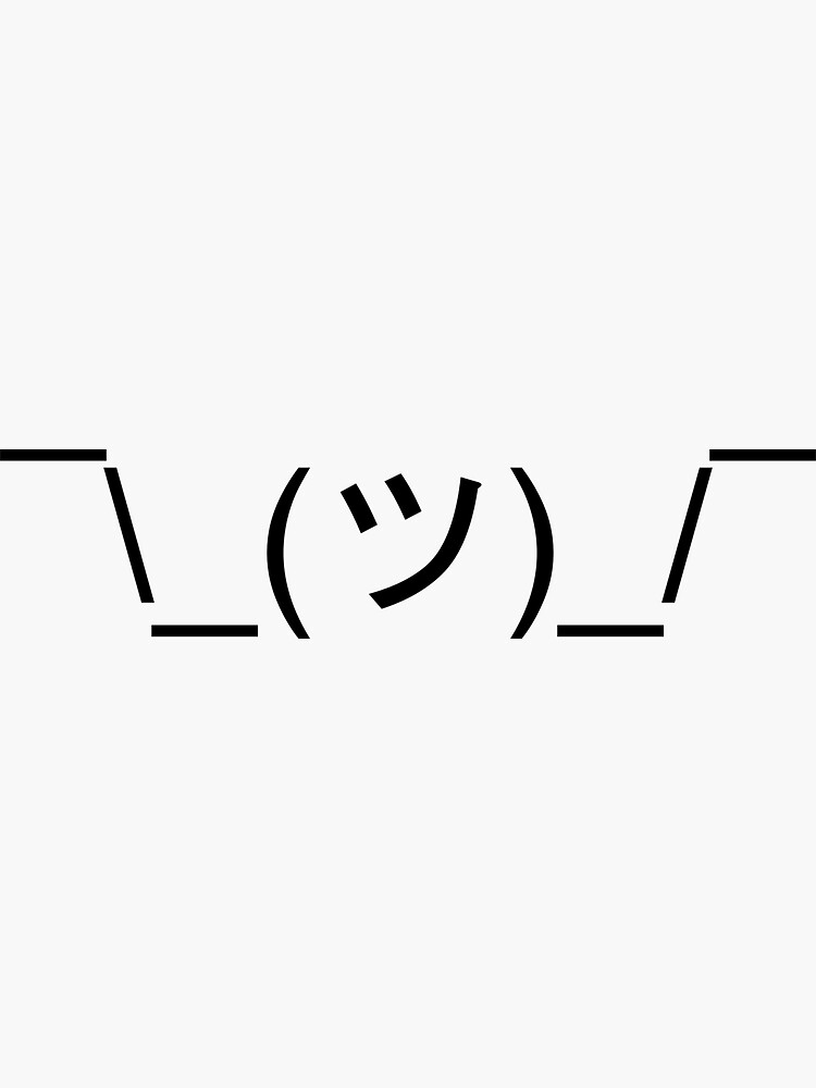 "Shrug Emoji- Funny Text Emoji" Sticker for Sale by the-elements ...