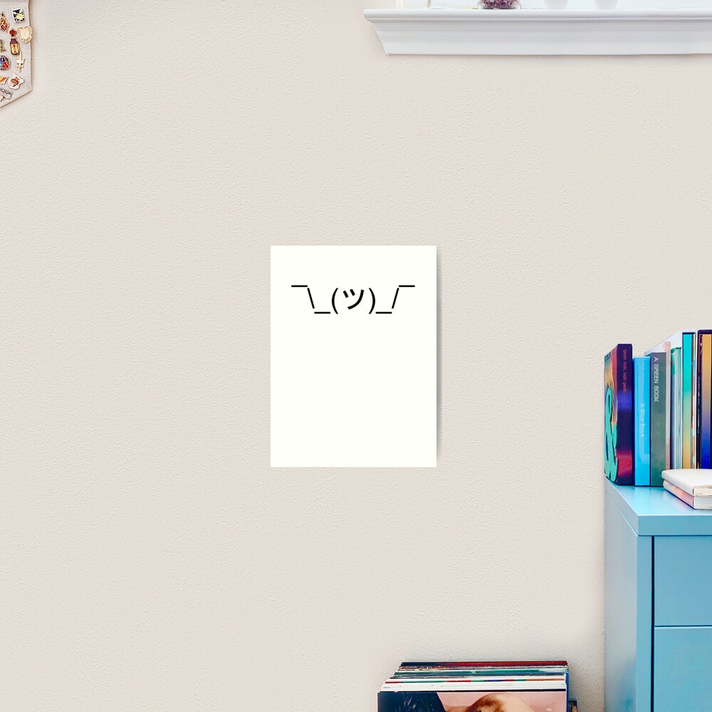 "Shrug Emoji- Funny Text Emoji" Art Print by the-elements | Redbubble