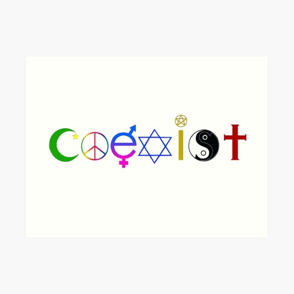 "Coexist" Art Print for Sale by datoland | Redbubble