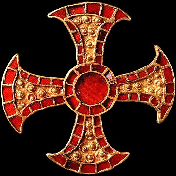 "Gold Garnet Cross Medieval Kings treasure Anglo Saxon" Poster for Sale ...