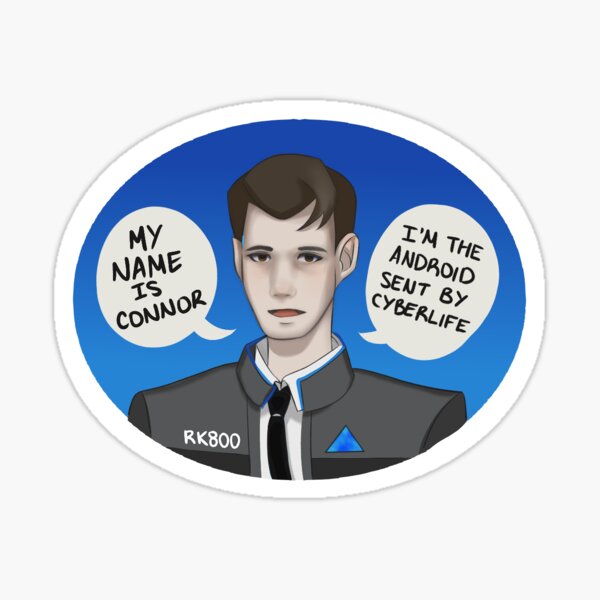 "Connor DBH Sticker" Sticker for Sale by Mute-Chan | Redbubble