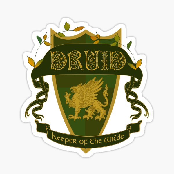 "Dungeons and Dragons Class: Druid Crest" Sticker for Sale by grace-in ...