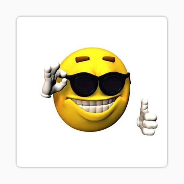 "Smiley-Gesicht mit Sonnenbrille an und Daumen hoch" Sticker von ...