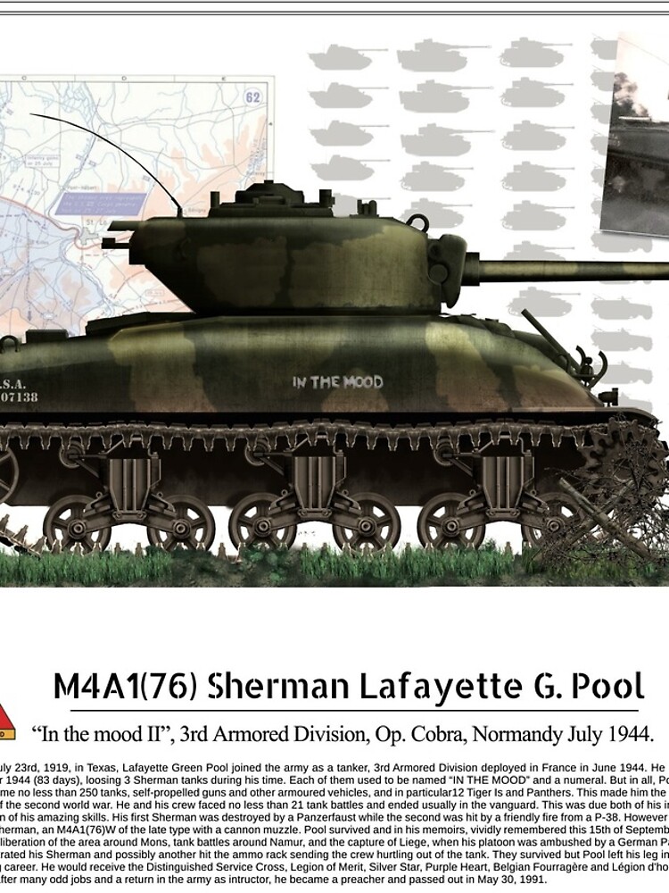 "M4A1(76) Sherman "in the mood" Lafayette G. Pool" iPhone Case for Sale ...