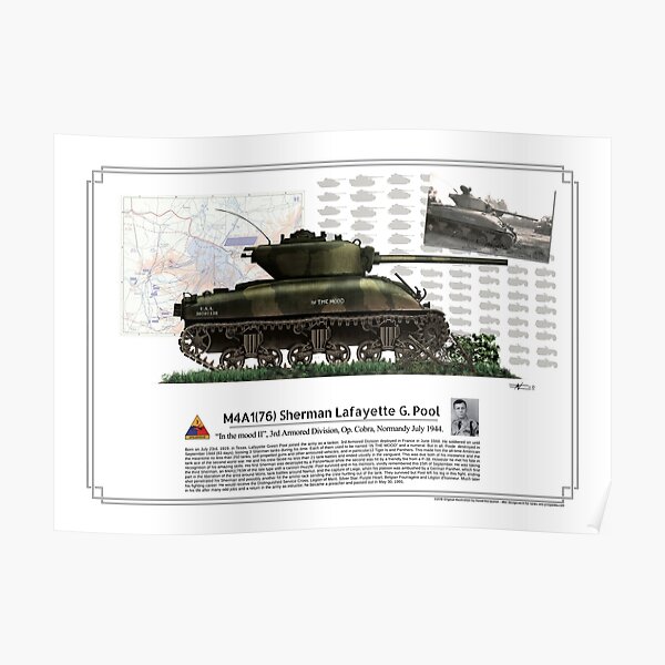 "M4A1(76) Sherman "in the mood" Lafayette G. Pool" Poster for Sale by ...